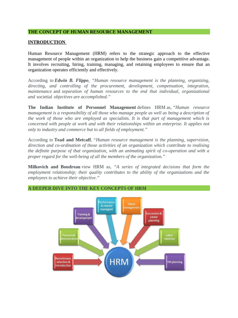Introduction To HRM | PDF | Human Resource Management | Employment