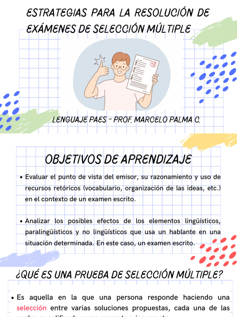 Estrategias para exámenes de selección múltiple | PDF | Cognición ...
