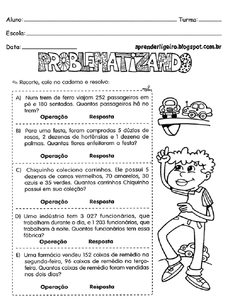 Atividade 5 Série - Ensino Fundamental - Matemática | PDF