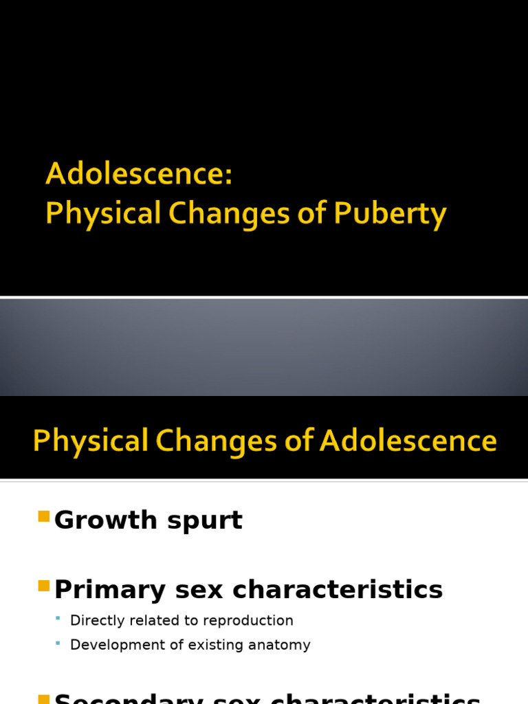 3310 Adolescent Physical Dev, Puberty, Sexuality Posted | PDF