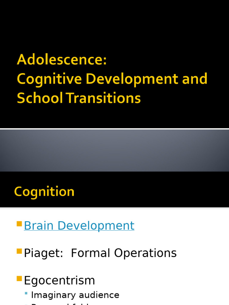 3310 Adolescent Cognitive Dev and Social Dev 15 | PDF | Adolescence ...