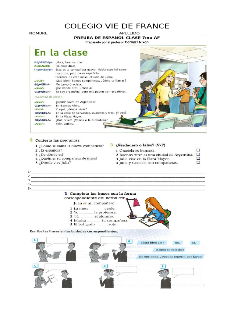 Colegio Vie de France 7af | PDF