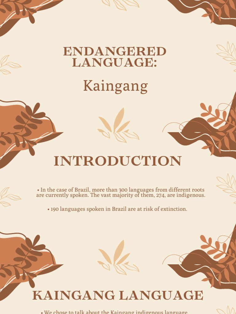 Protecting Brazil's Kaingang Language | PDF
