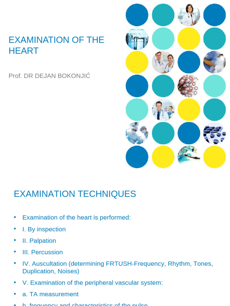 Examination of The Heart | PDF | Heart | Medical Specialties
