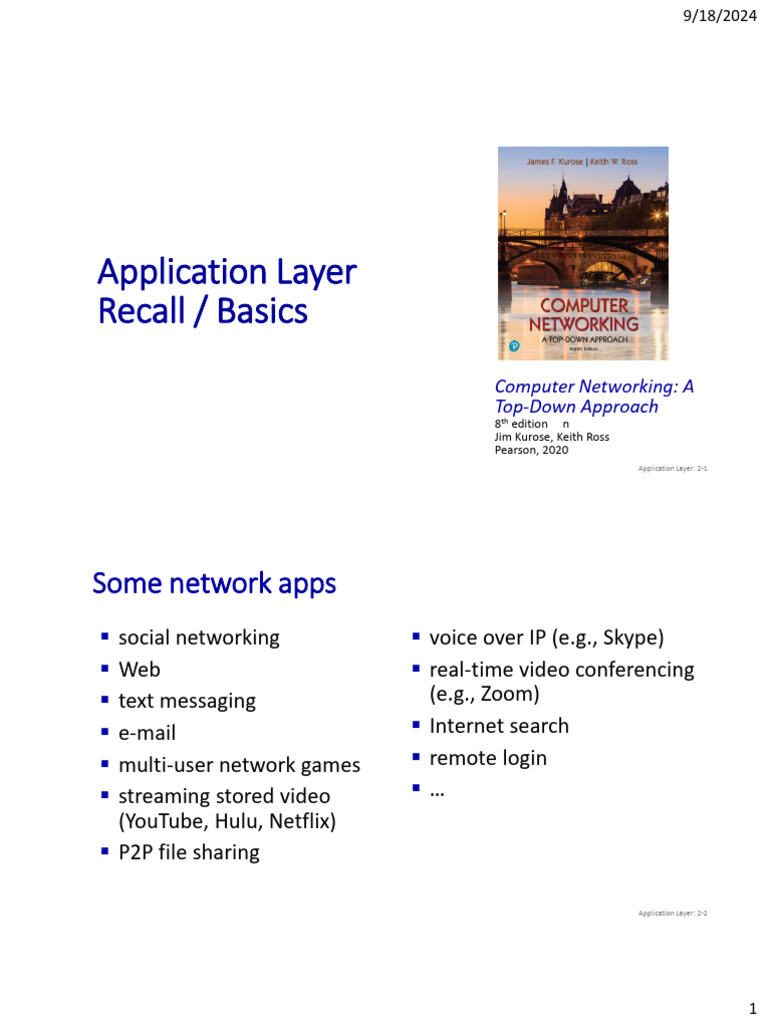Application Layer - Overview and Protocols | PDF | Http Cookie | Transmission Control Protocol