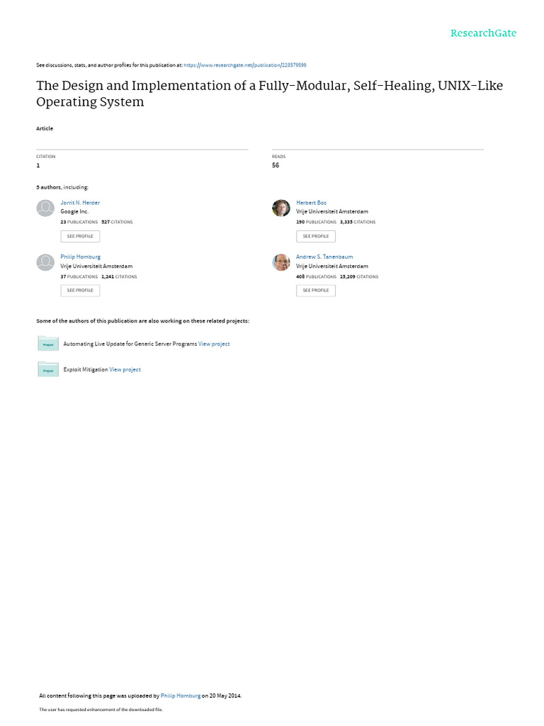 Modular Self-Healing OS Design | PDF | Kernel (Operating System ...