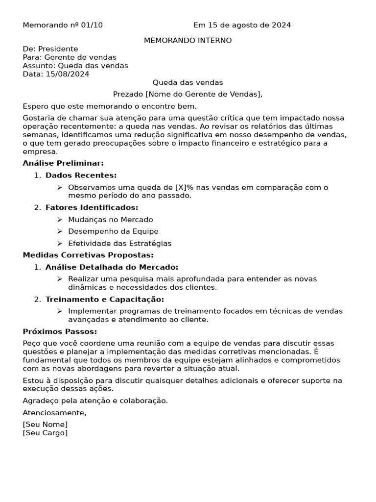 Atividade Memorando - Formatado | PDF