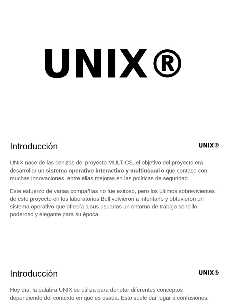 El Sistema Operativo UNIX | PDF | Unix | Ciencias de la Computación