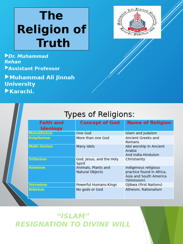 Understanding the Religion of Islam | PDF | Muhammad | Monotheism