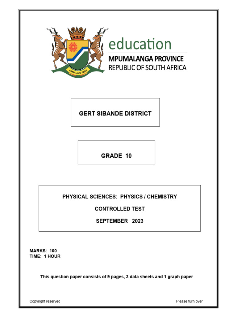 Control Test Term 3 | PDF | Acceleration | Velocity