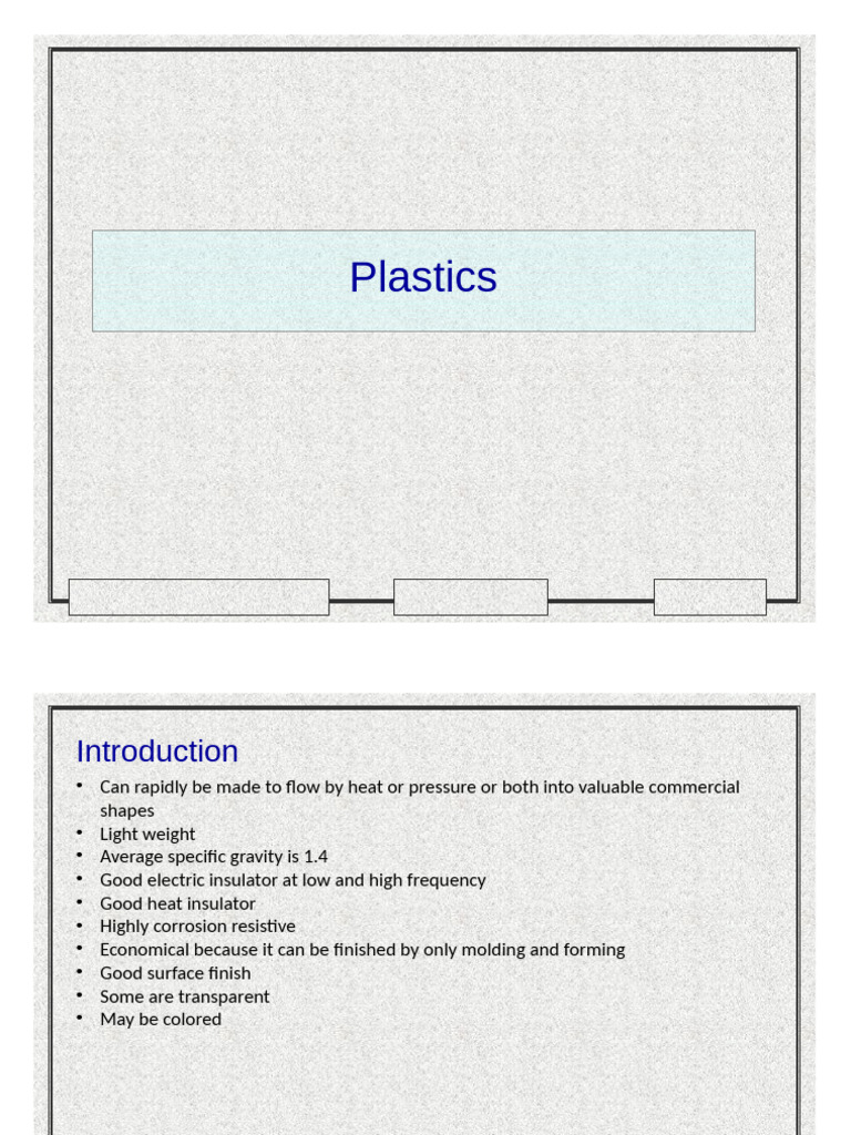 Ch07 Plastic Product | PDF | Plastic | Polymers
