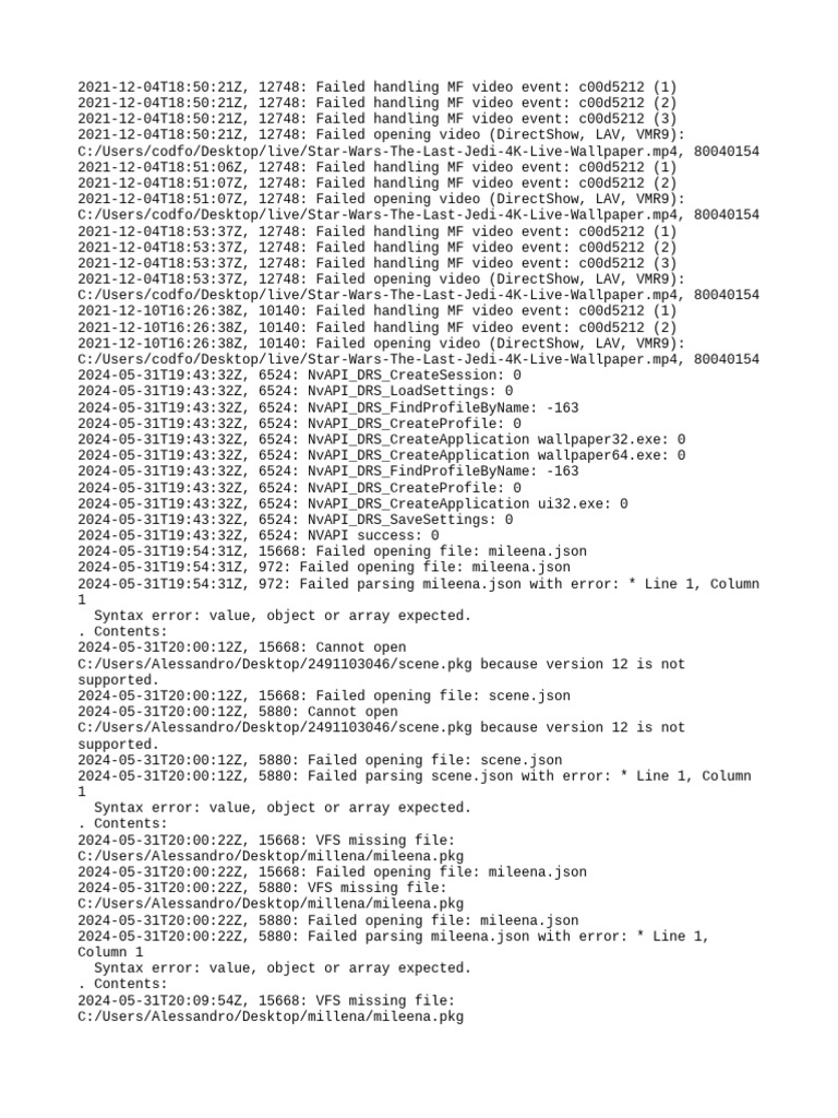 Log | PDF | Json | Digital Technology