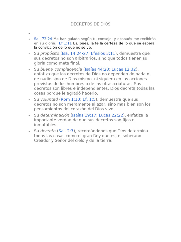 Decretos de Dios | PDF