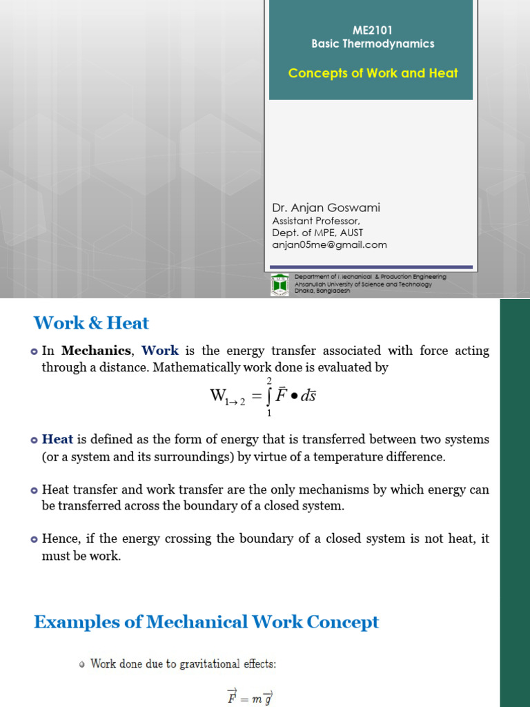 Work and Heat | PDF | Heat | Thermodynamics
