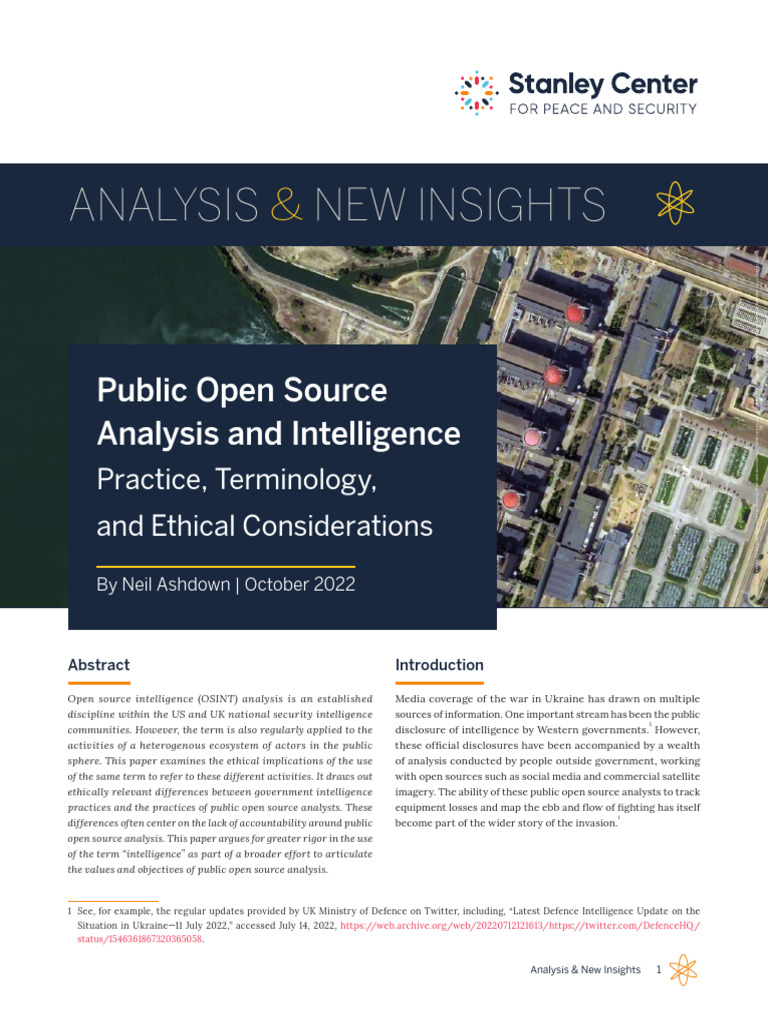 Ashdown 2022 | PDF | Intelligence Analysis | Intelligence