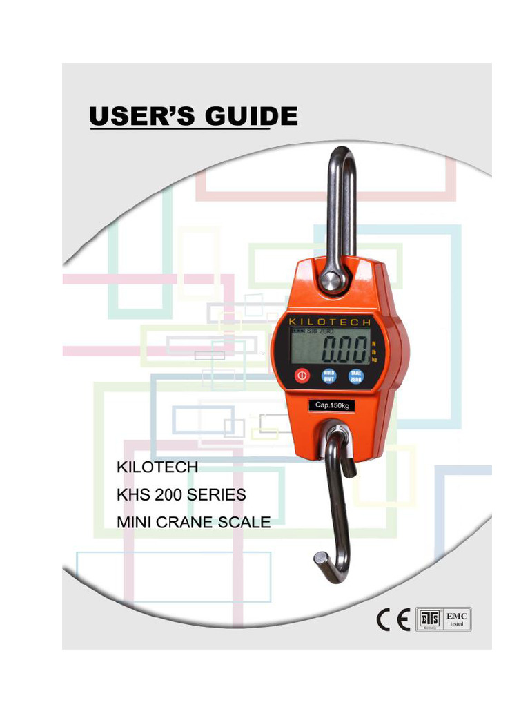 KHS 200 Scale Operation Manual | PDF | Weight