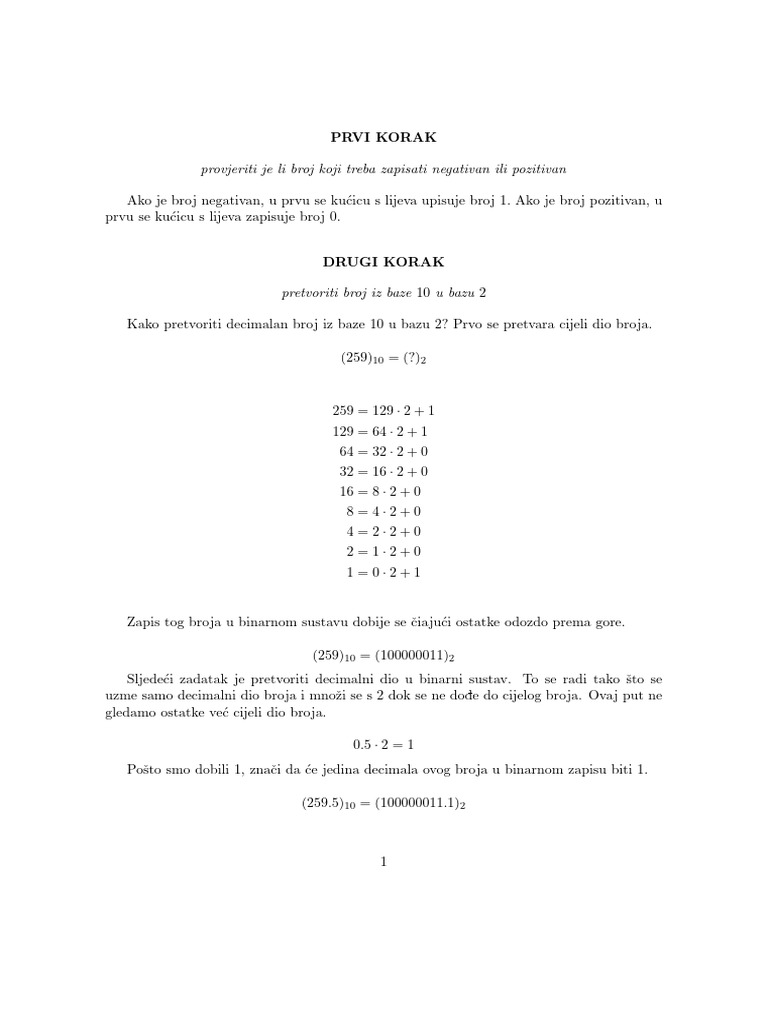 Pretvaranje Broja | PDF