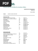 CCAC Academic Calendar 2025-2026 | PDF