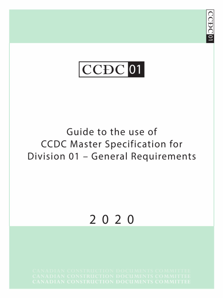 CCDC 01 - 2020 - General Requirements | PDF | Specification (Technical Standard) | General ...