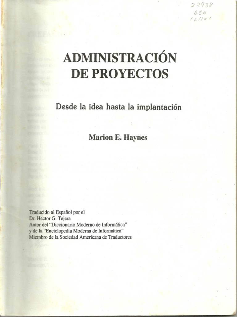 MANUAL Admon Proyectos | PDF