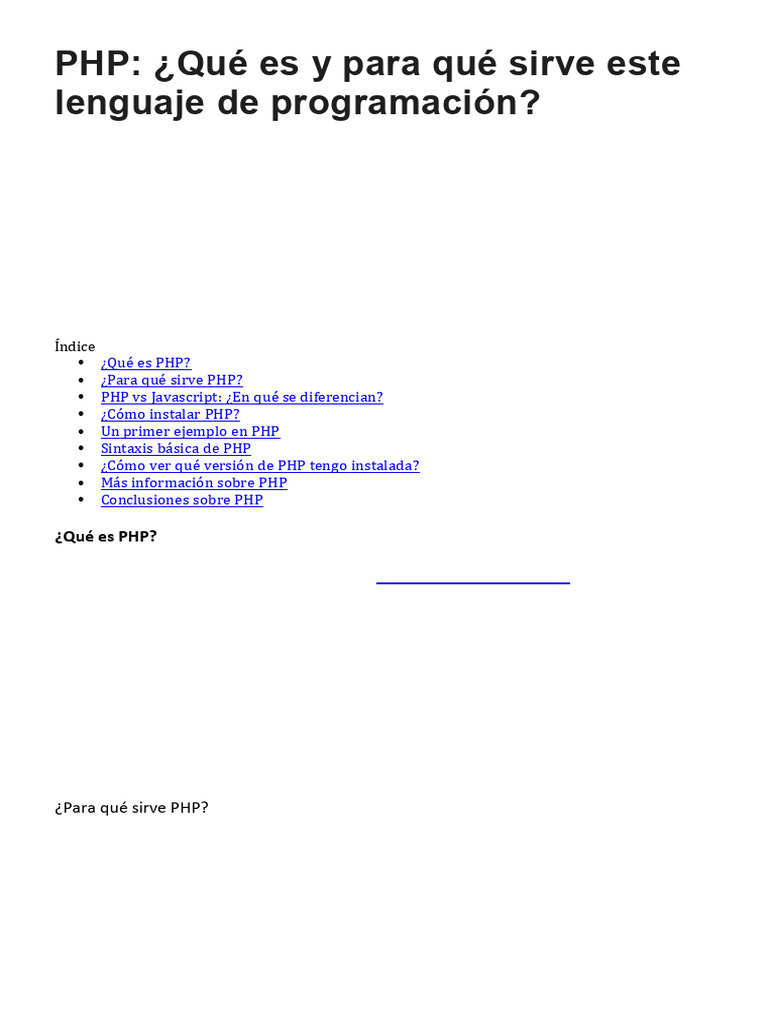 Lenguaje de Programacion PHP | PDF | Php | Redes