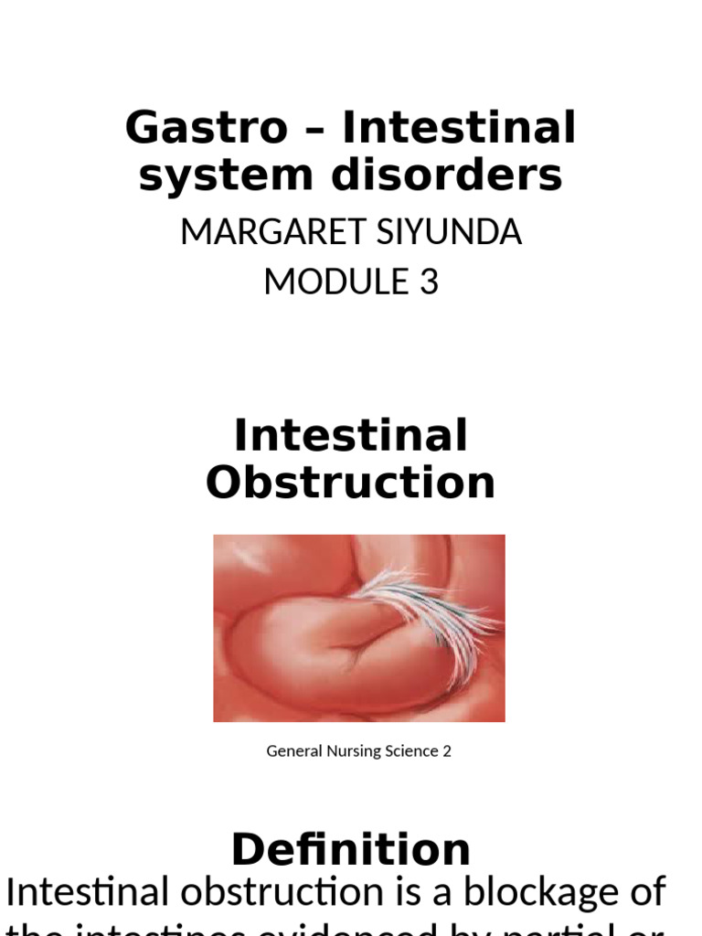 Intestinal Obstruction Overview | PDF | Medicine | Digestive Diseases