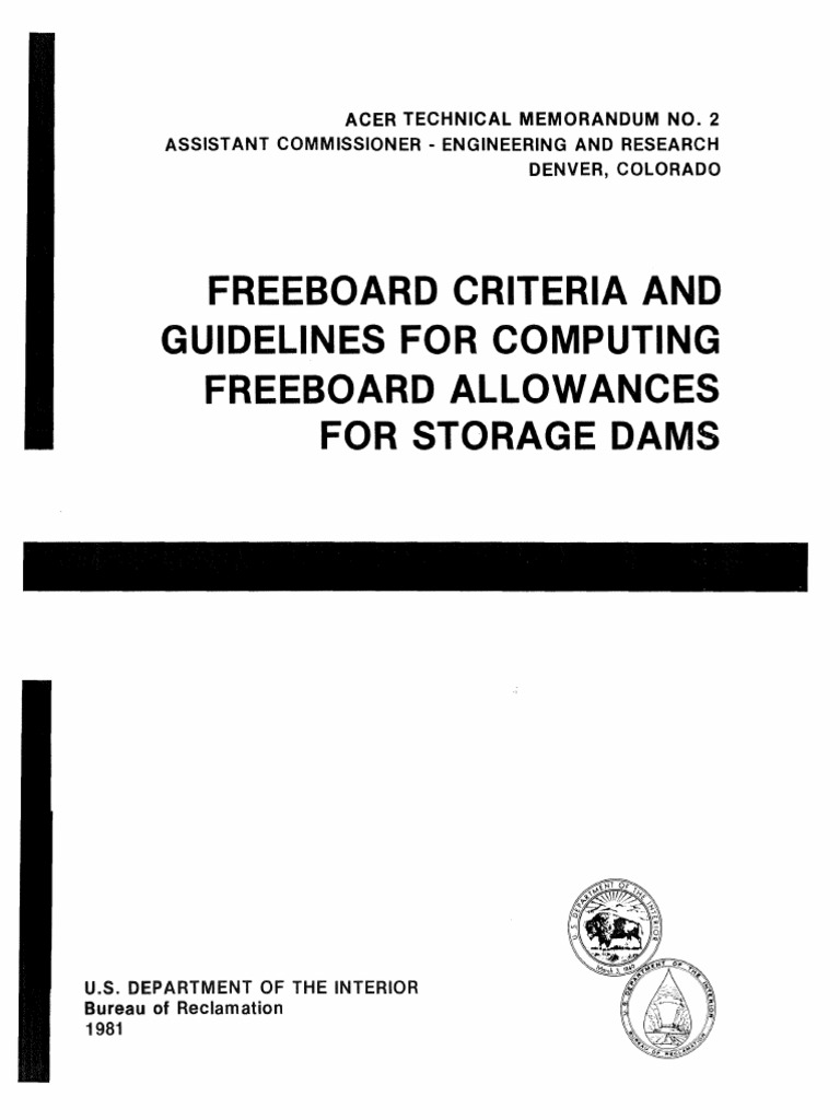 1981 USBR Freeboard Criteria | PDF | Dam | Spillway