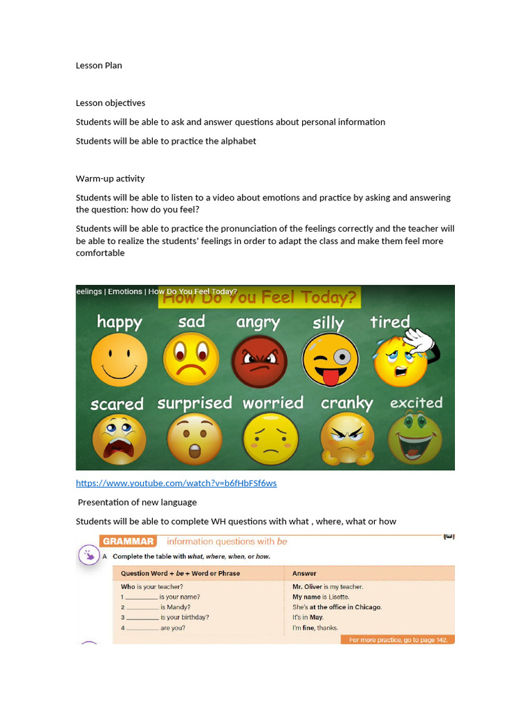 Lesson Plan Pronunciation Class | PDF Lesson Plan Pronunciation Class | PDF