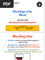 Bleeding Time & Clotting Time | PDF