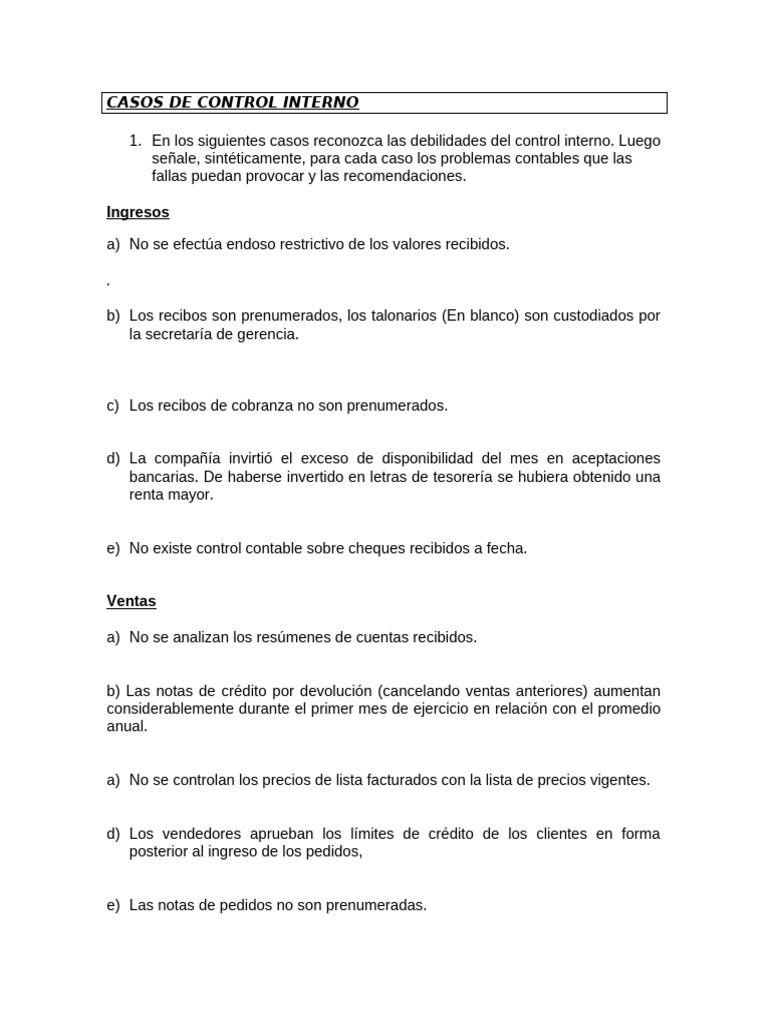 Tarea 1 Control Interno | PDF | Contabilidad | Salario