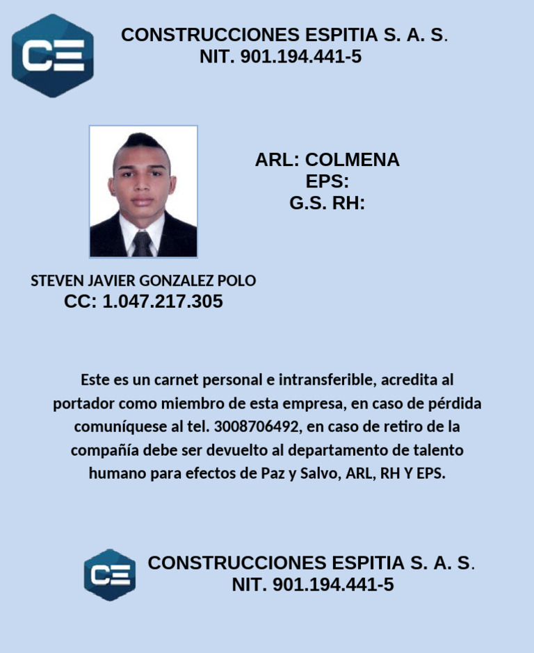 Formato de Carnets | PDF