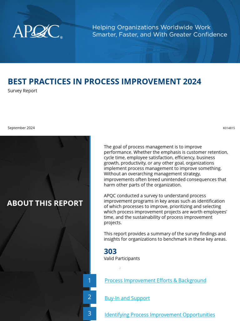 2024 Process Improvement Best Practices | PDF | Return On Investment ...