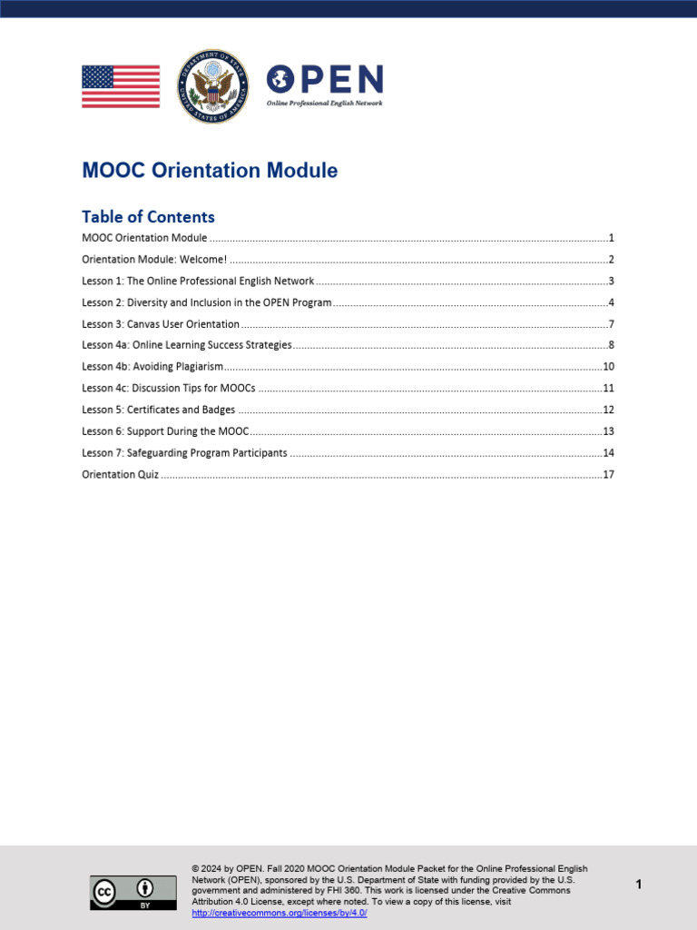 ECD MOOC Orientation Module Downloadable Packet | PDF | Educational ...