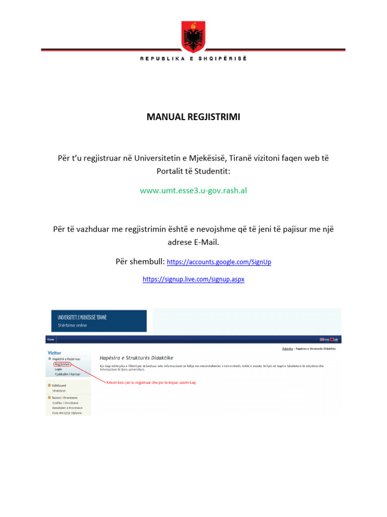 Manuali I Studentit UMT | PDF