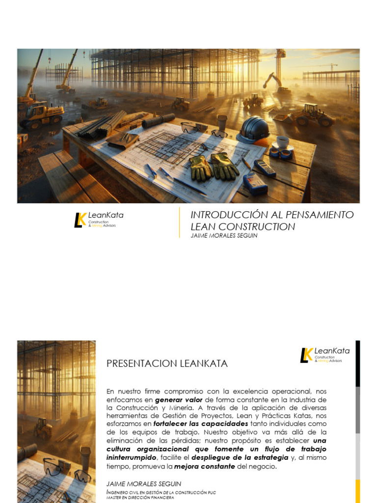 Introducción Al Pensamiento Lean Construction - LKC&MA - LosCastaños | PDF | Business | Lean ...