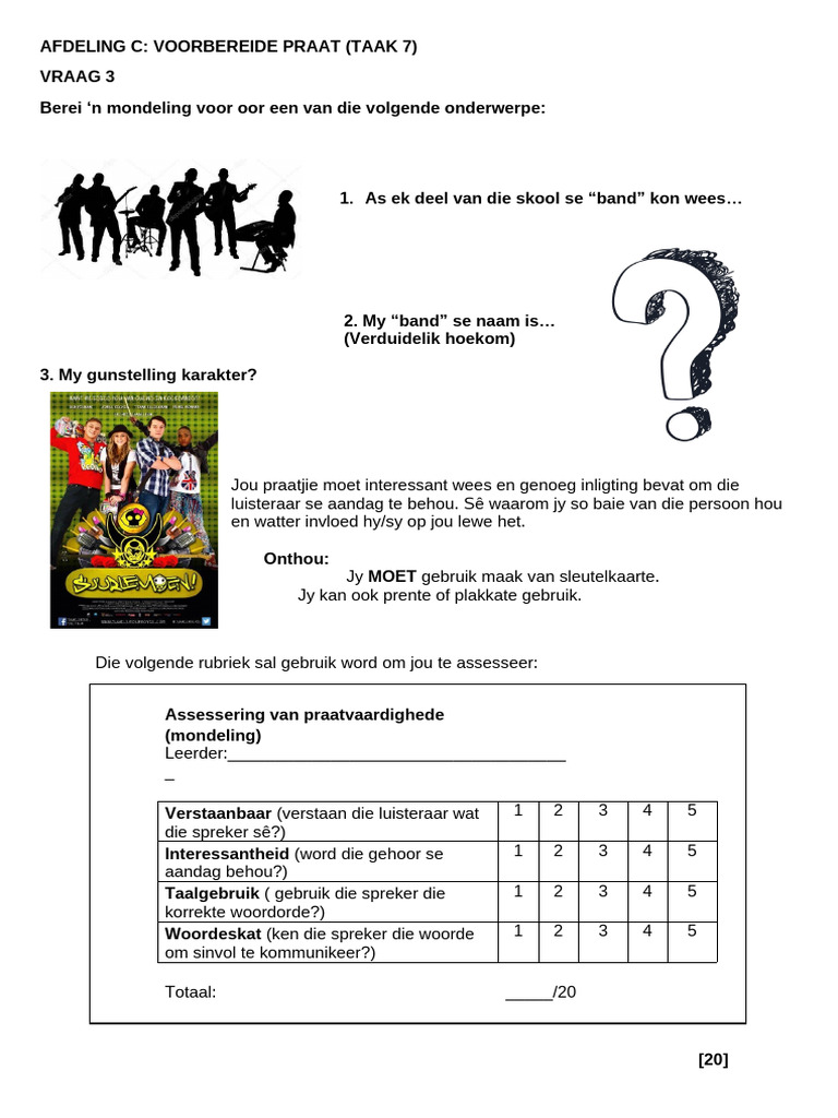Taak 7 - Voorbereide Praat | PDF