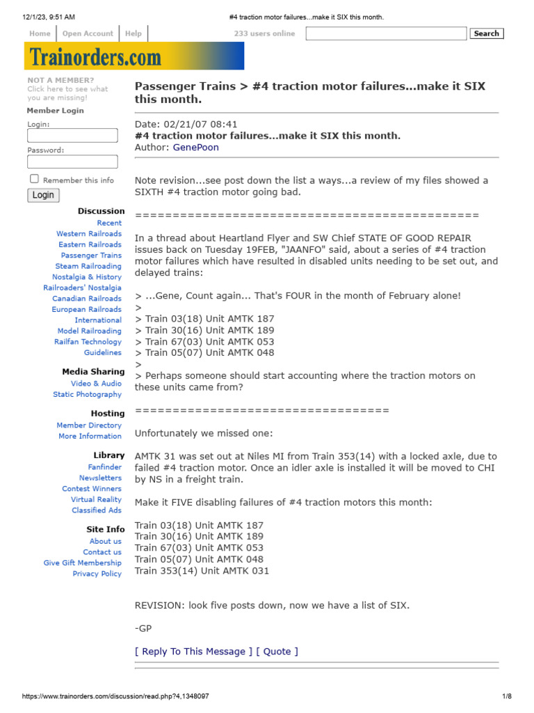 #4 Traction Motor Failures... Make It SIX This Month | PDF | Train | Rail Transport