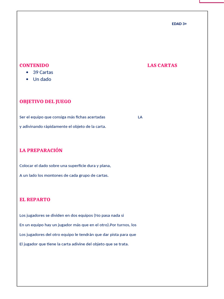 Juego Mercedes Dado | PDF