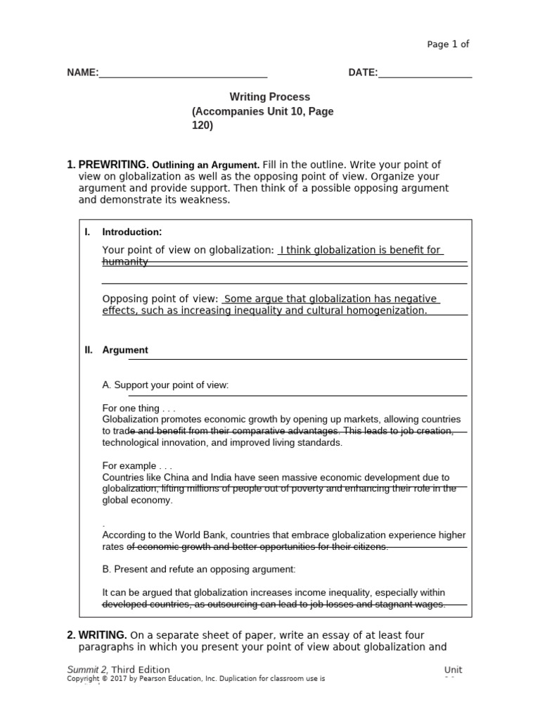 Writing Process, Verbal Phrases | PDF | Globalization | Economic Inequality