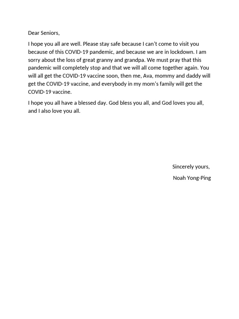 Letter To My Seniors | PDF