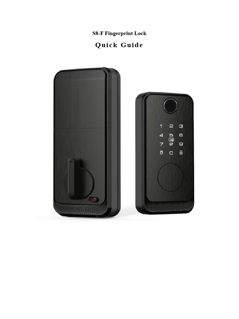 S8-F Fingerprint Lock User Guide | PDF | Computer Keyboard | Smart Card