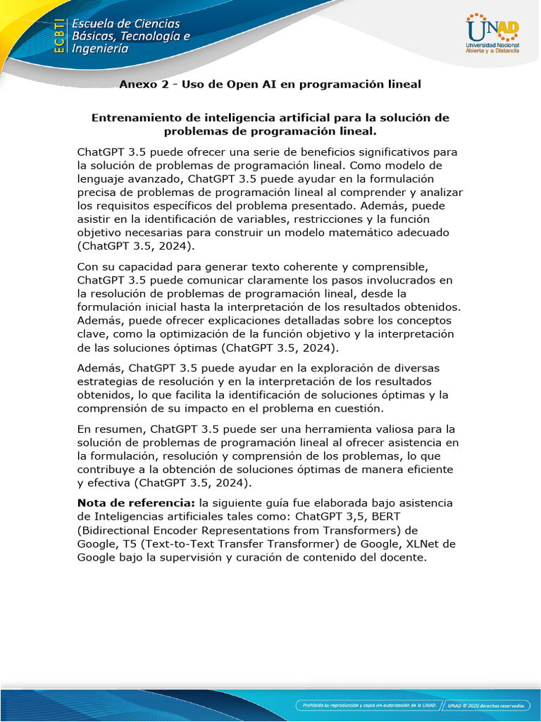 Anexo 2 - Uso de Open AI en Programación Lineal | PDF | Programación lineal | Optimización ...