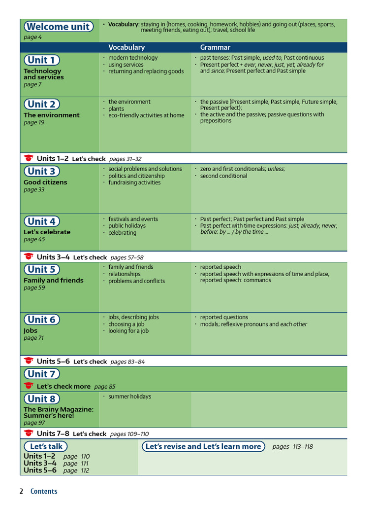 Brainy 8 Student's Book Overview | PDF | English Language | Adjective