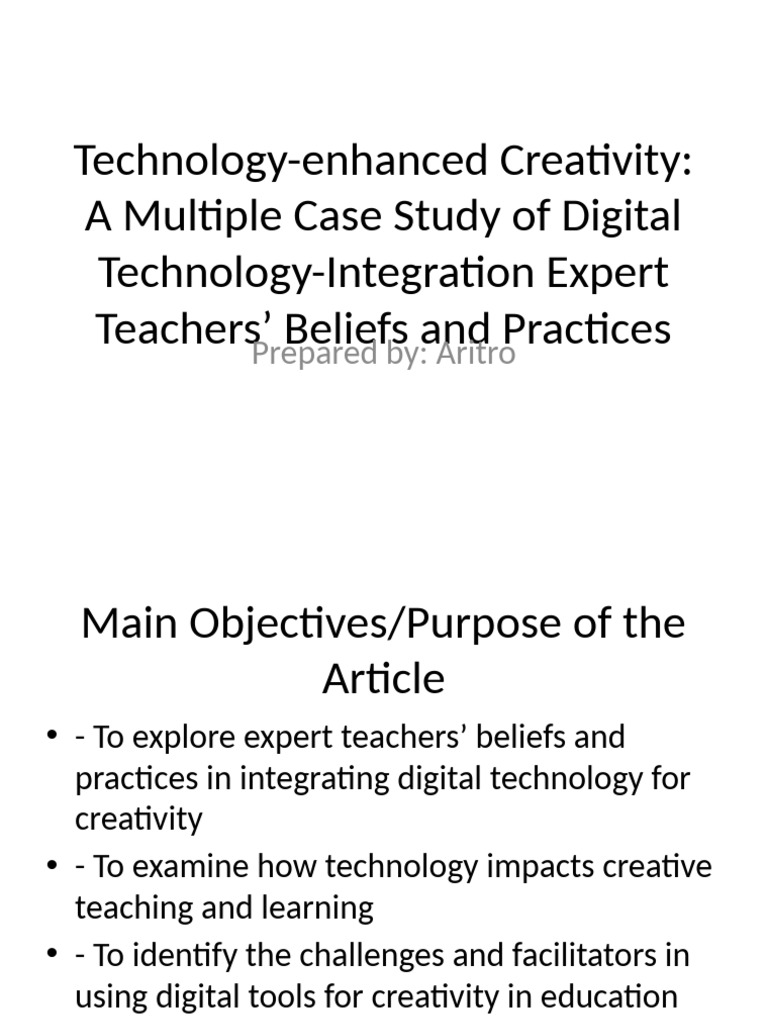 Technology Enhanced Creativity Presentation | PDF | Computers