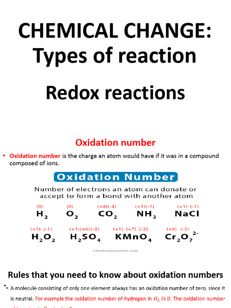 CHEMICAL CHANGE TREM 2024 Redox | PDF | Science & Mathematics
