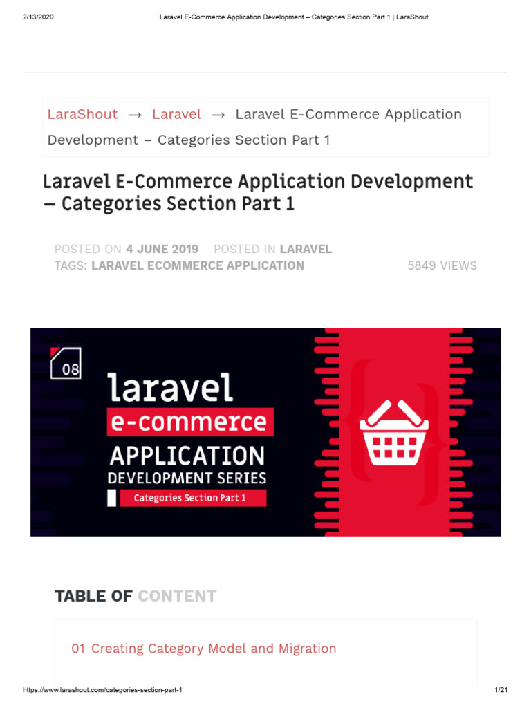 9 Laravel E-Commerce Application Development - Categories Section Part ...