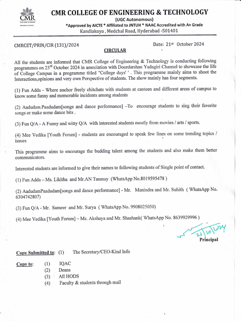 Doordarshan Yadagiri | PDF | Higher Education