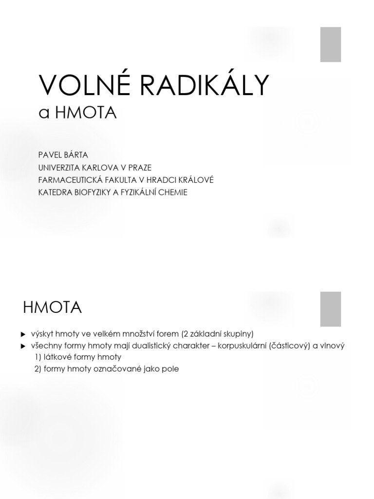 Volné Radikály | PDF