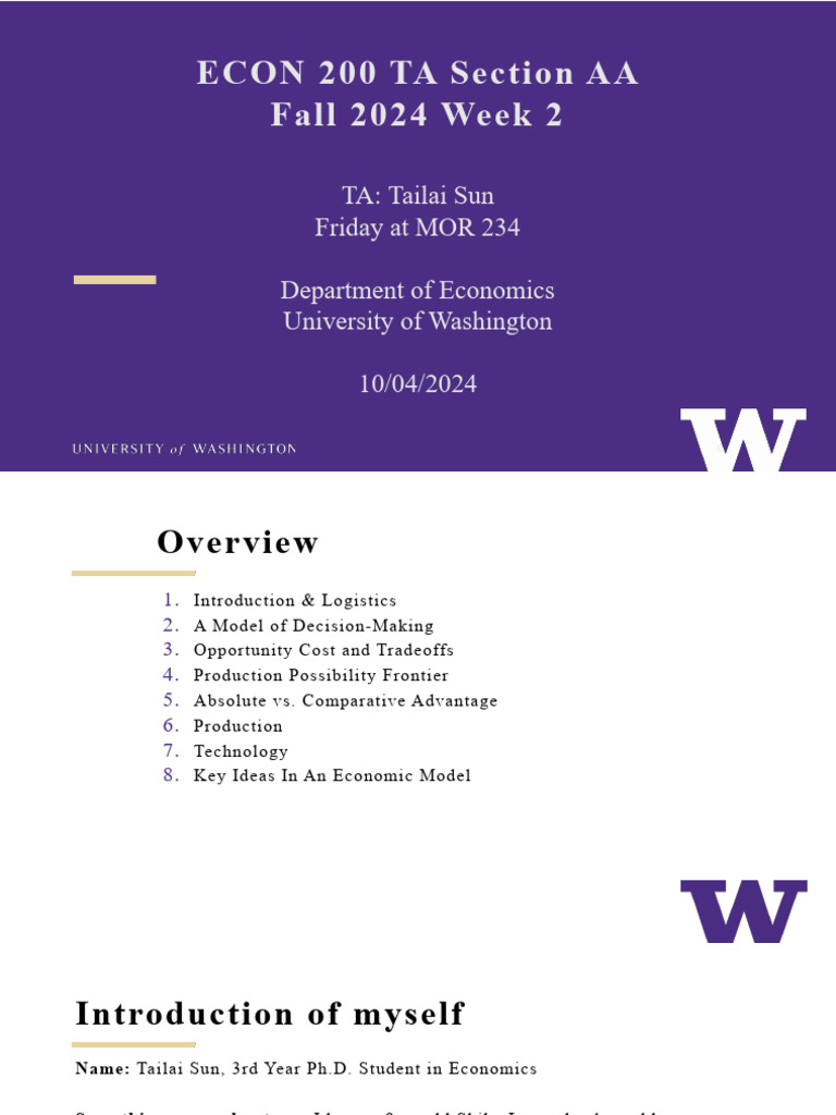 ECON 200 TA Section AA Annotated Version | PDF | Economies | Economics