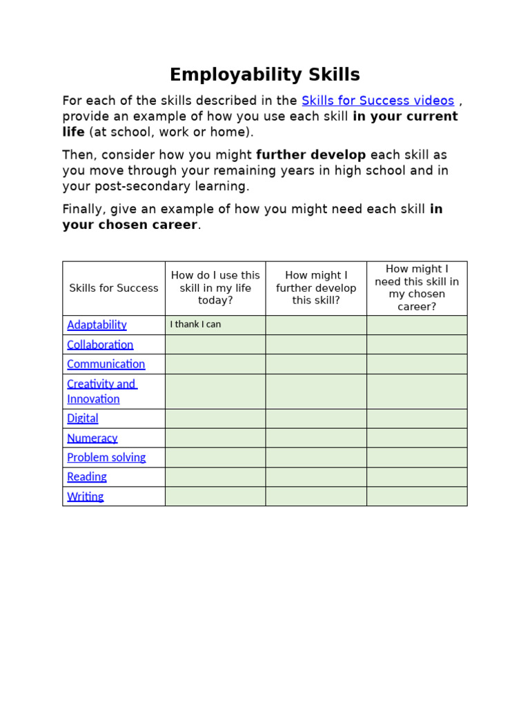 Employability Skills | PDF